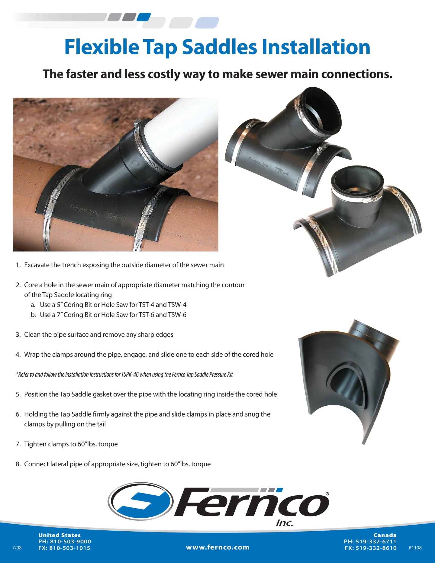 Fernco Flexible Tap Saddles Installation | Fernco - US Fernco Flexible Tap Saddles Installation | Fernco - US