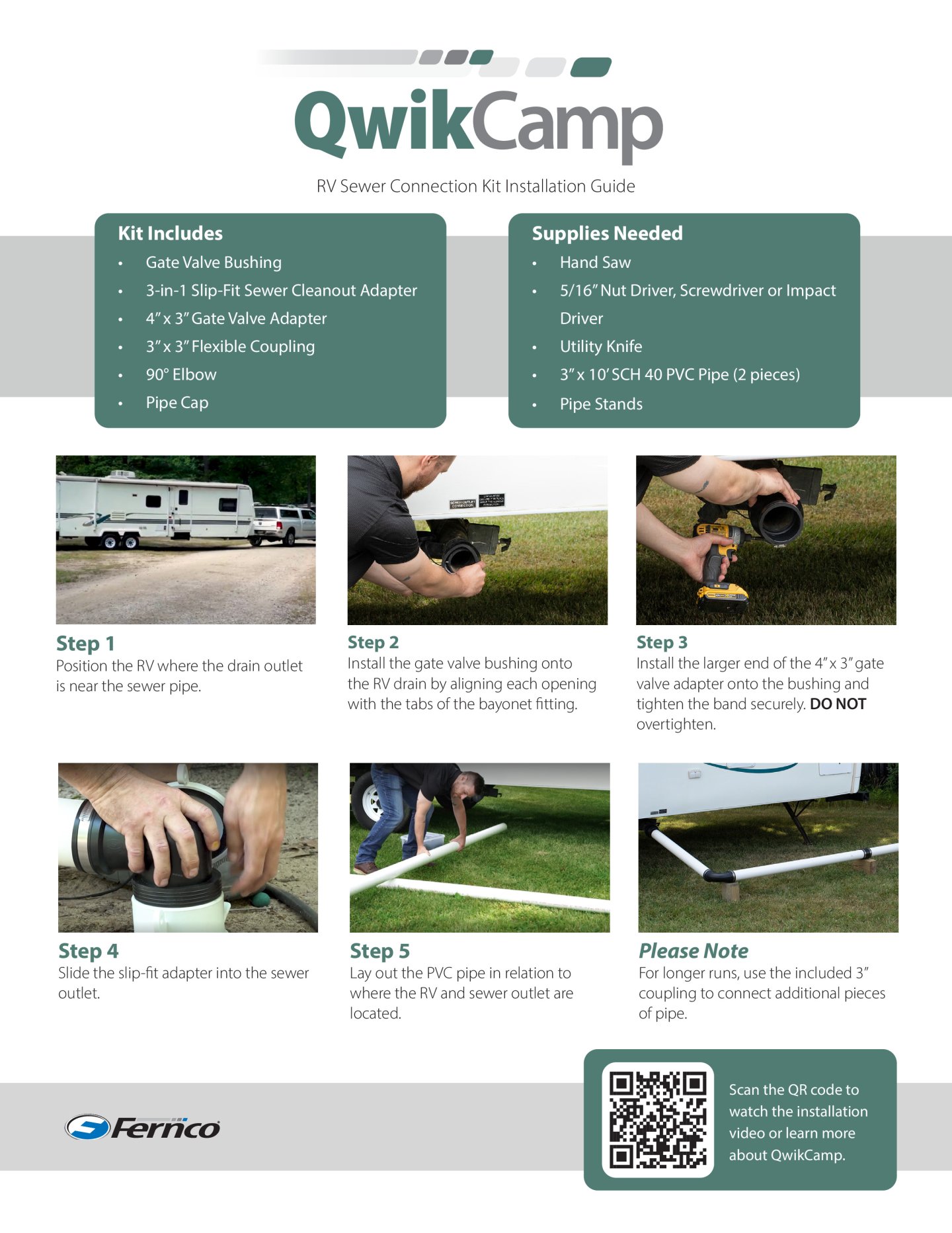 QwikCamp Installation Instructions | Fernco - US QwikCamp Installation Instructions | Fernco - US