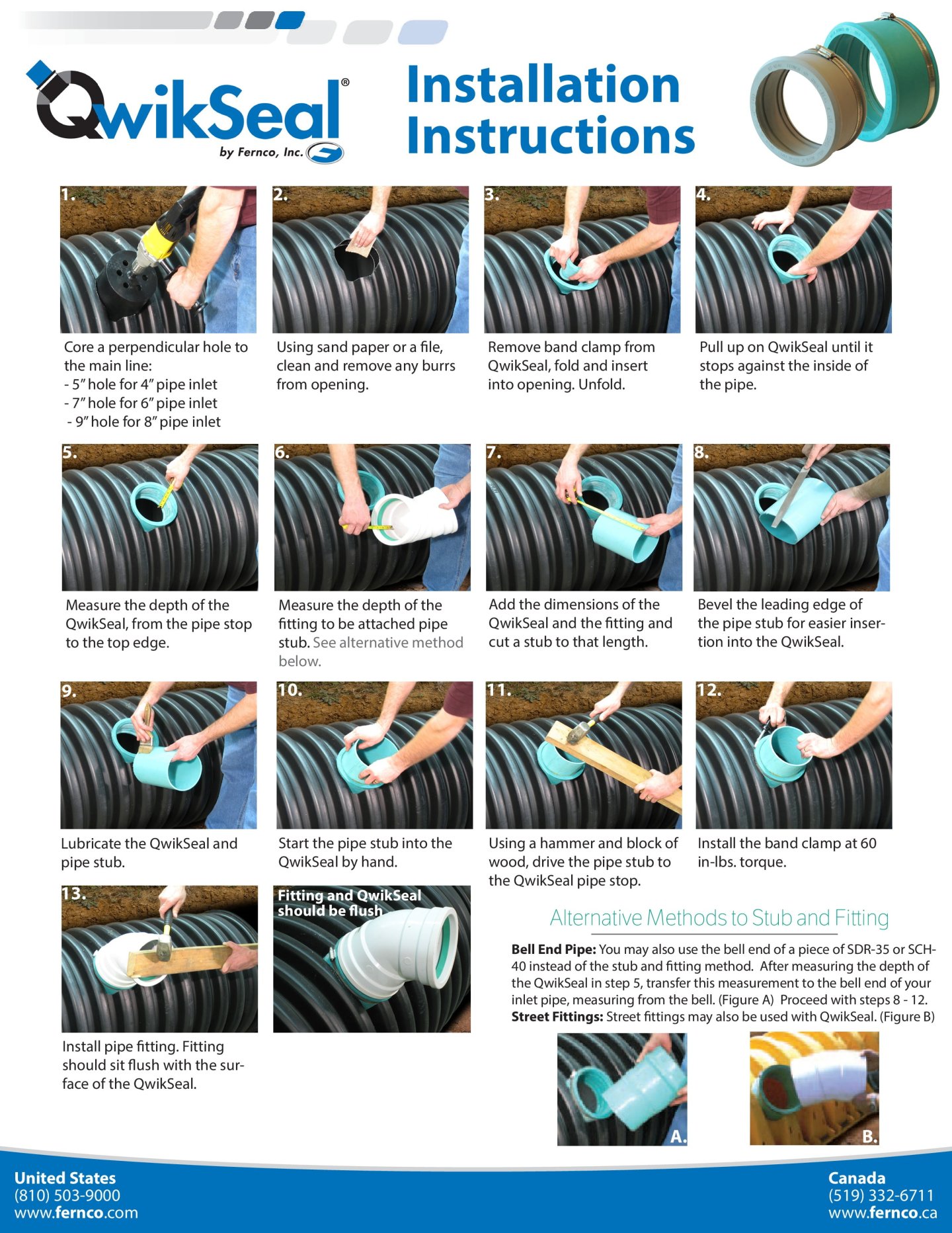 QwikSeal Installation Instructions | Fernco - US QwikSeal Installation Instructions | Fernco - US
